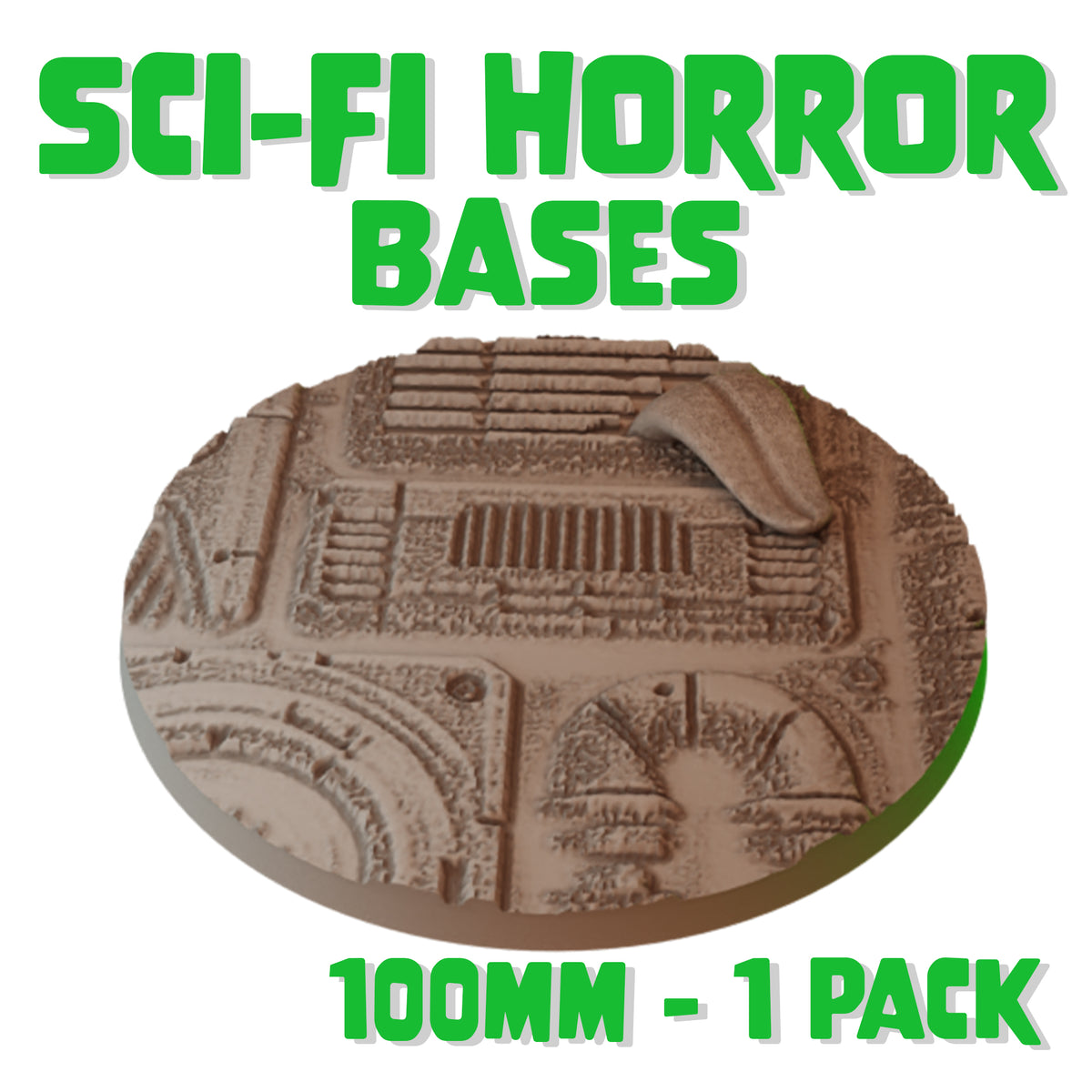 100mm Sci-fi Horror Round Base (Set of 1) | MiniWarGaming – The ...