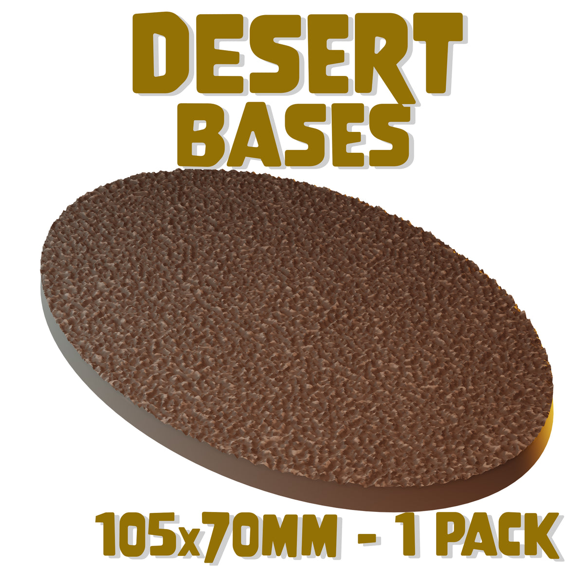 105x70mm Desert Round Base (Set of 1) | MiniWarGaming – The MiniWarGaming Forge