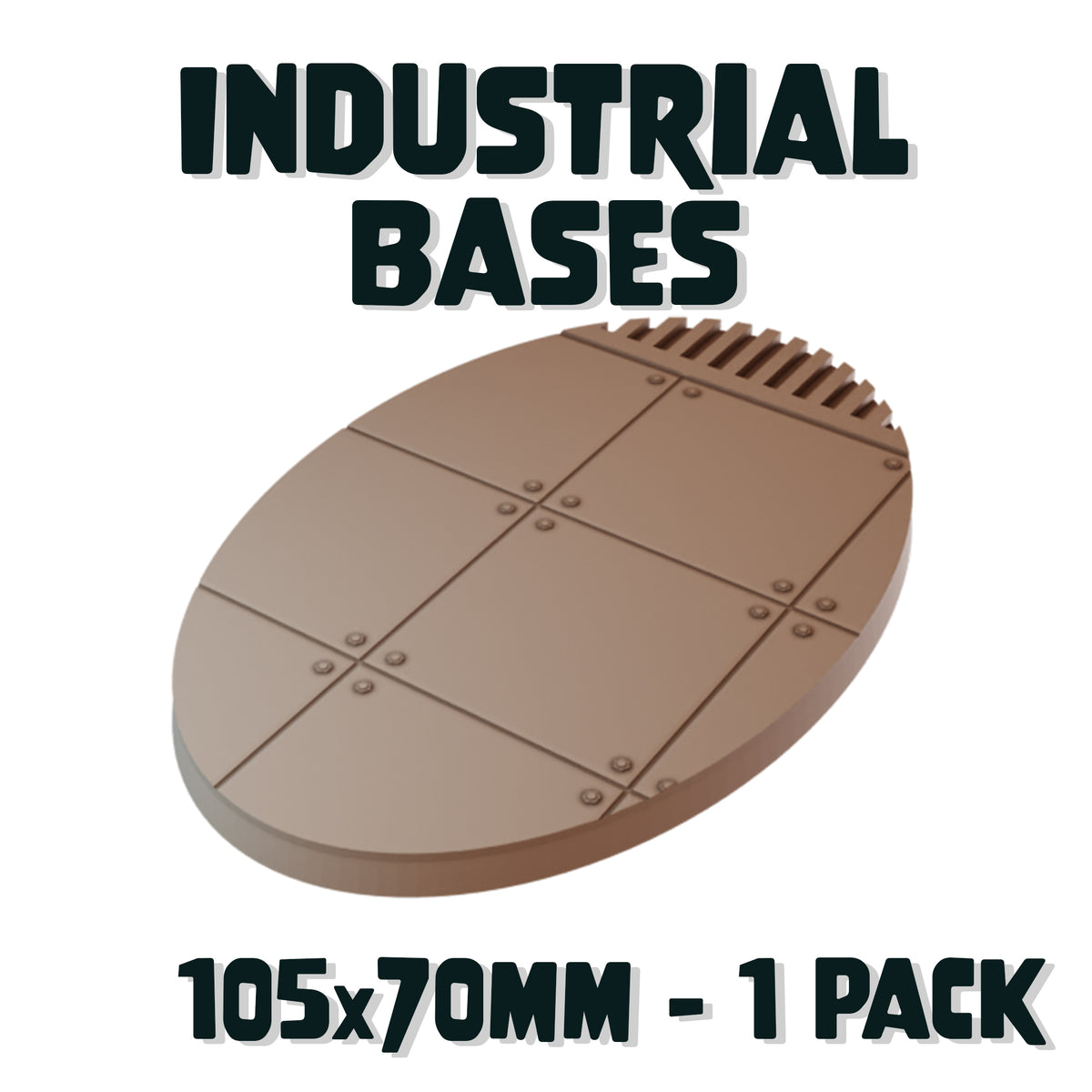 105x70mm Industrial Round Base (Set of 1) | MiniWarGaming – The MiniWarGaming Forge