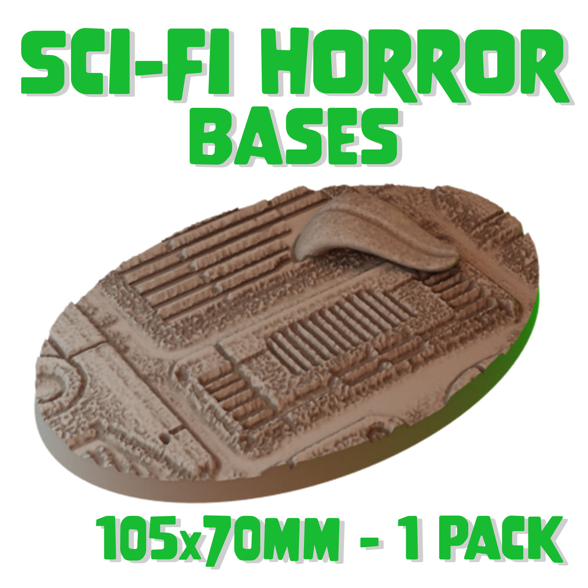 105x70mm Sci-fi Horror Round Base (Set of 1) | MiniWarGaming – The ...