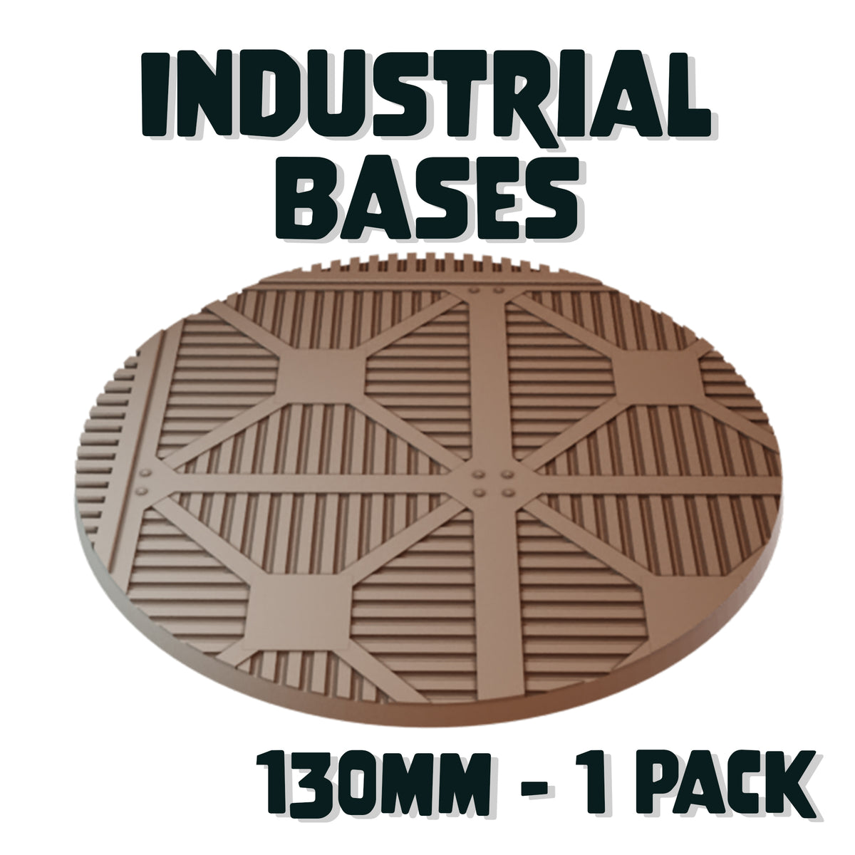 130mm Industrial Round Bases (Set of 1) | MiniWarGaming – The MiniWarGaming Forge