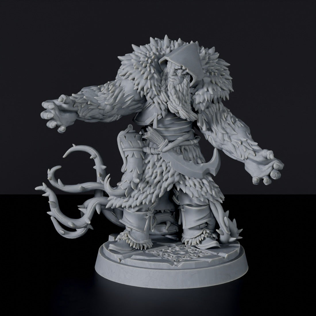 Human Male Druid with Scimitar – The MiniWarGaming Forge