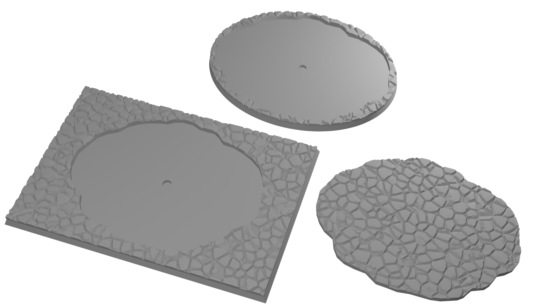 150x100mm Rectangle to 120x92mm Oval Cobblestone - Rank and Flank Base