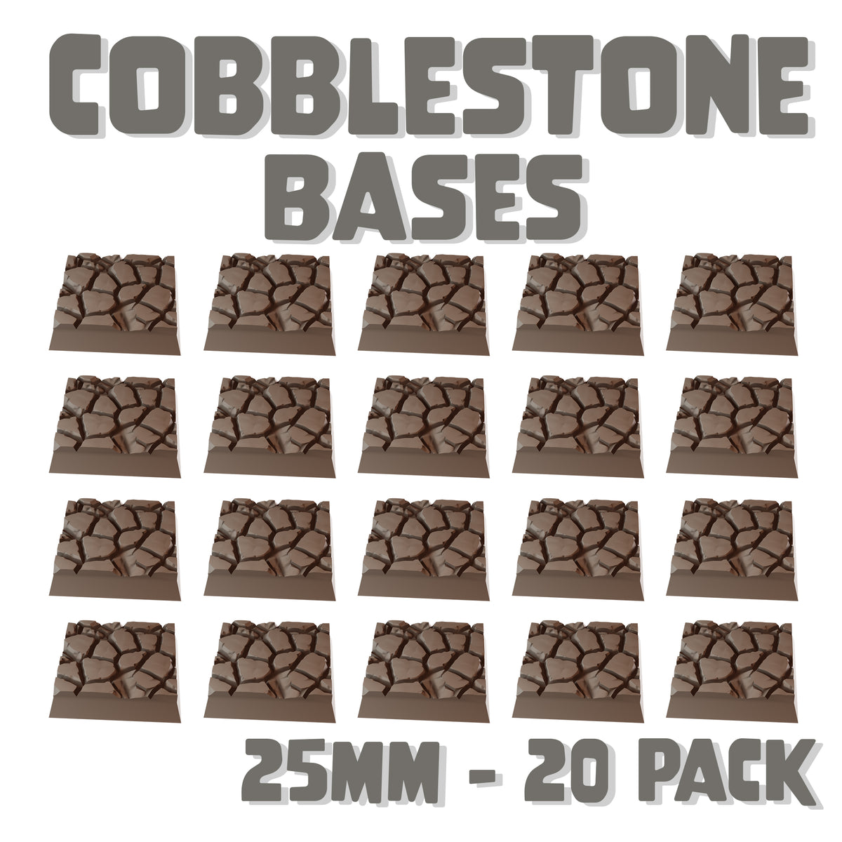 25mm Cobblestone Square Bases (Set of 20) | MiniWarGaming – The ...