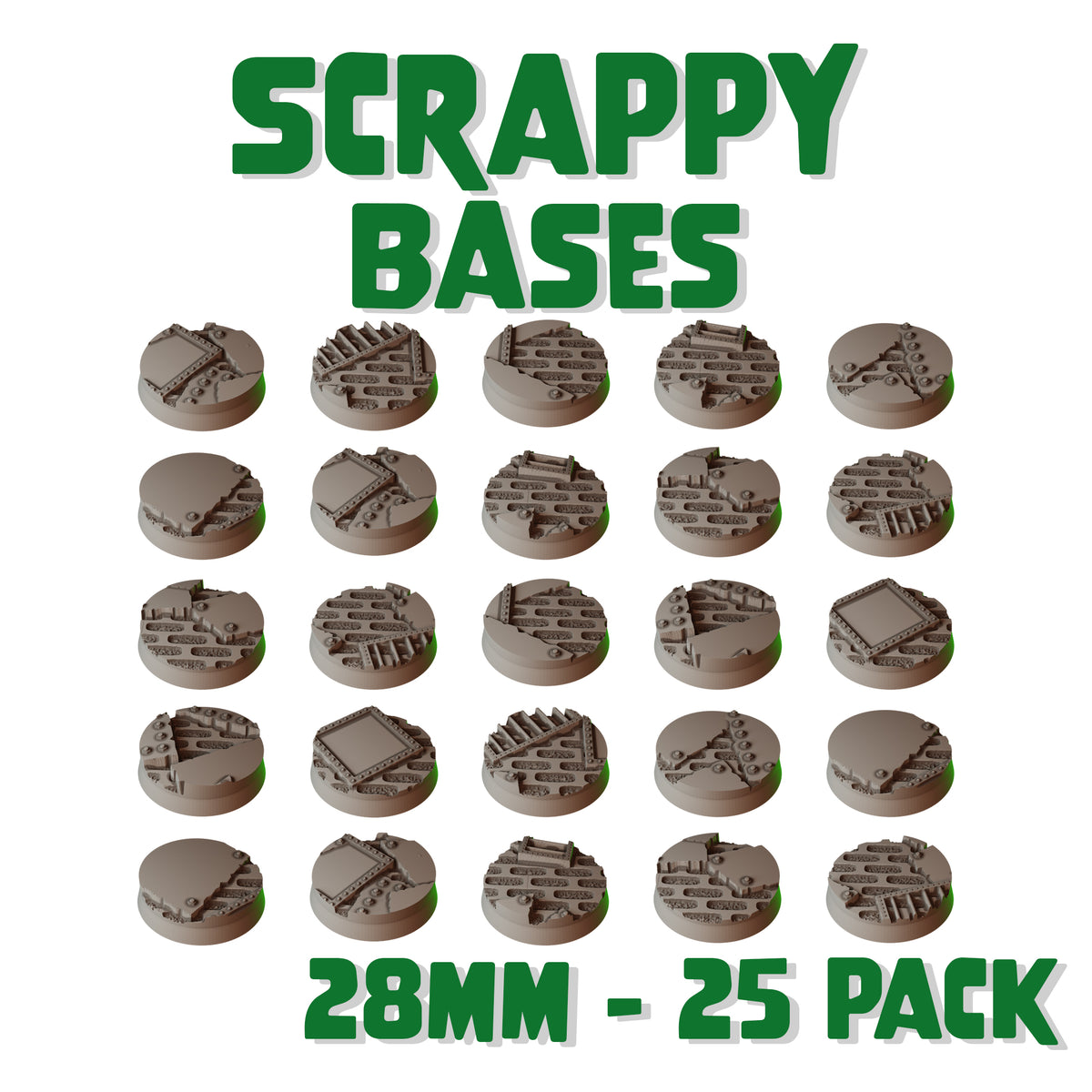 28.5mm Scrappy Round Bases (Set of 25) | MiniWarGaming – The MiniWarGaming Forge
