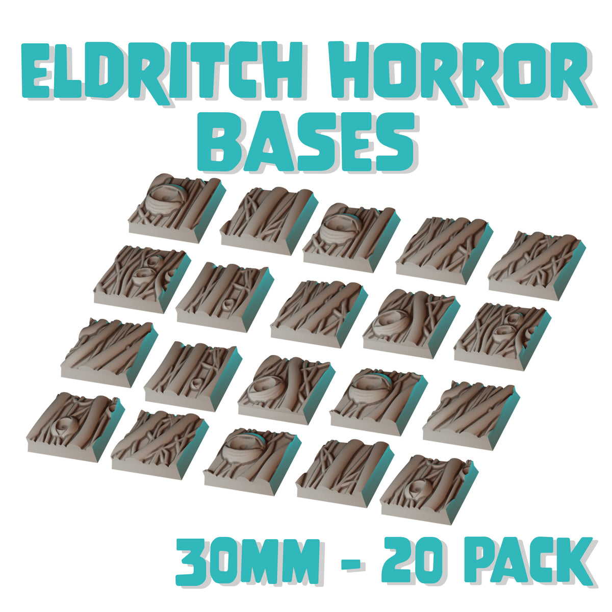 30mm Eldritch Horror Square Bases (Set of 20) | MiniWarGaming – The ...