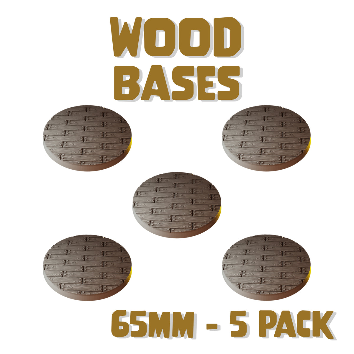 65mm Wood Round Bases (Set of 5) | MiniWarGaming – The MiniWarGaming Forge