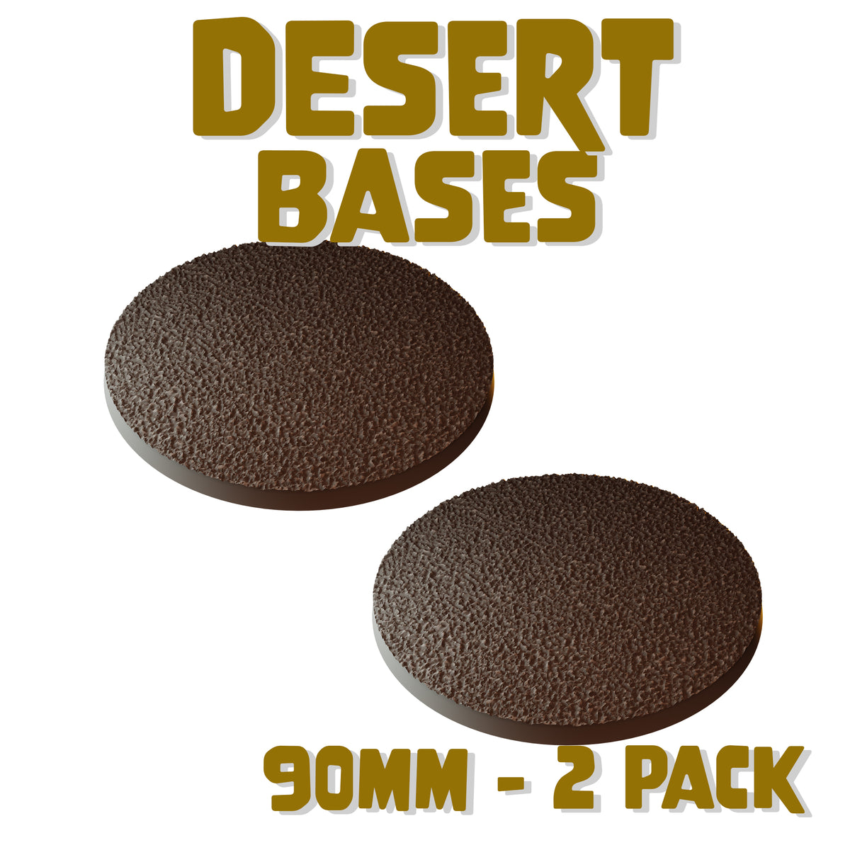 90mm Desert Round Bases (Set of 2) | MiniWarGaming – The MiniWarGaming ...