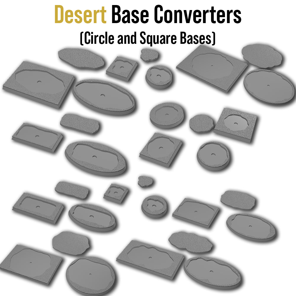 Rank and Flank Desert Base Adapters (45 STLs) | MiniWarGaming – The ...