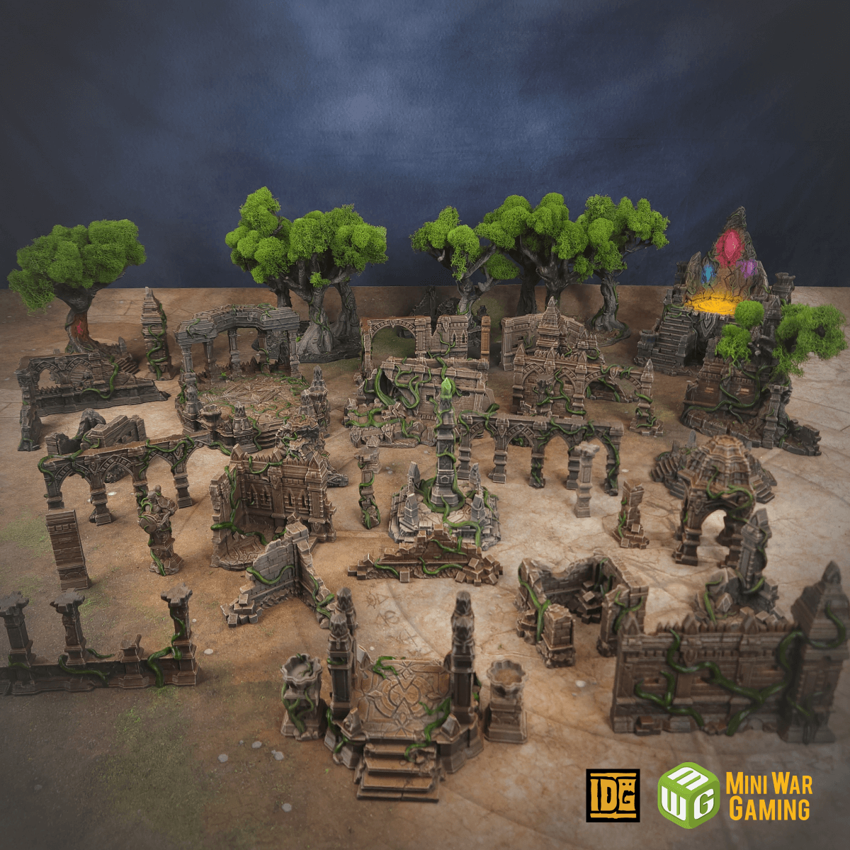 Terrain Set Of Jungle Stone Temple Ruins for AoS | MiniWarGaming Forge ...