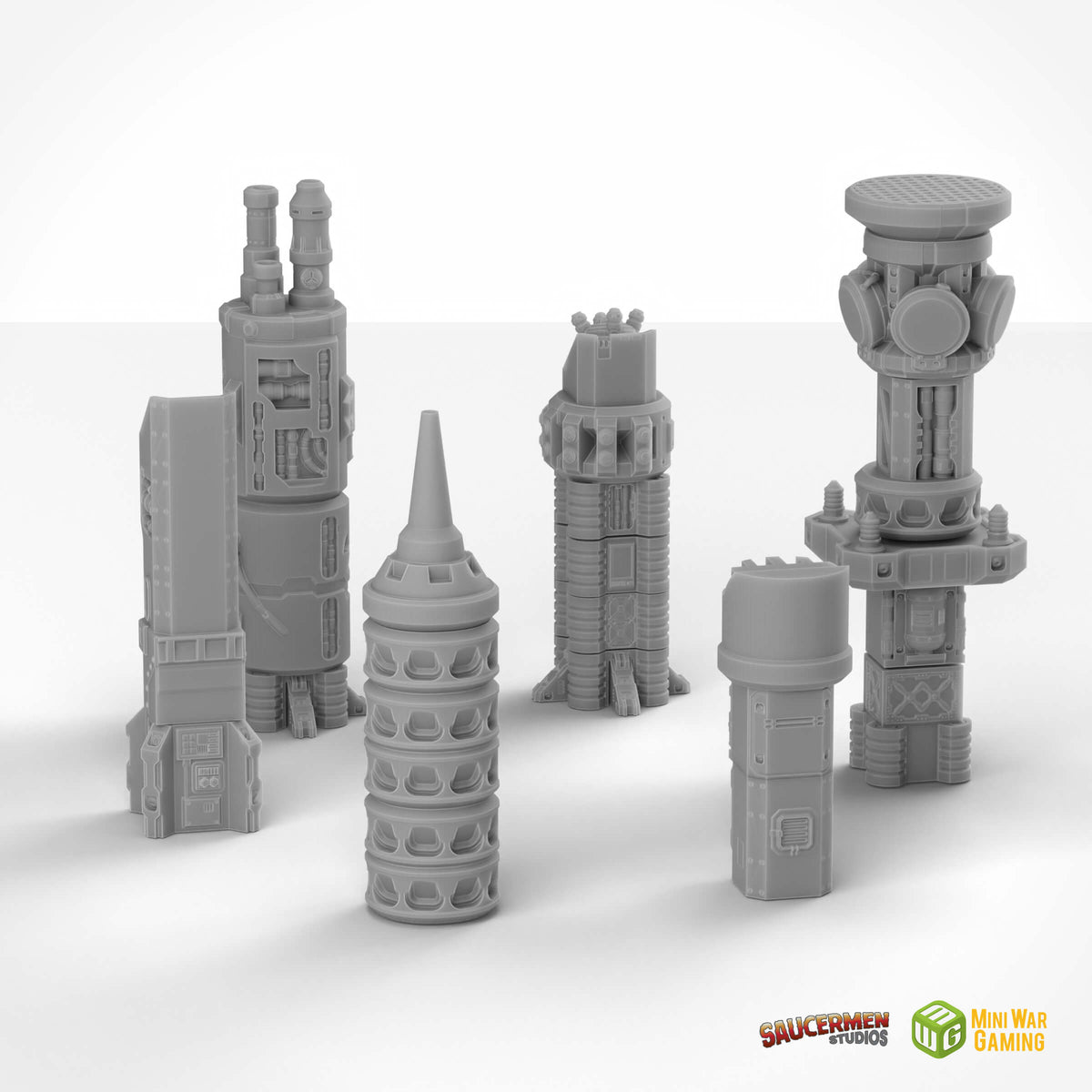 Modular Pylon Array Towers - Flatline City by Saucermen Studios ...