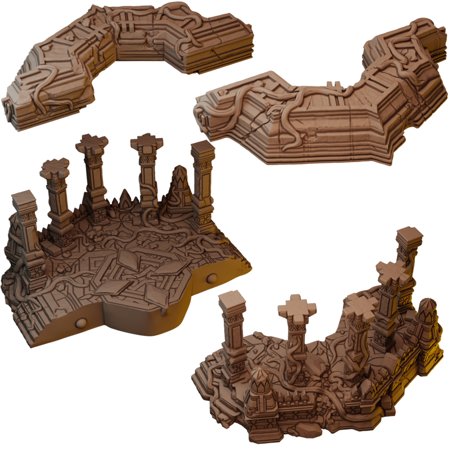 Terrain Set Of Jungle Stone Temple Ruins for AoS | MiniWarGaming Forge ...