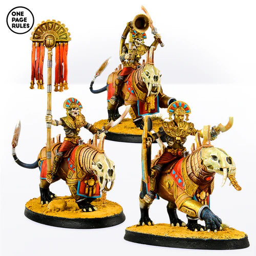 Mummified Skeleton Beast Riders Command Unit – The MiniWarGaming Forge