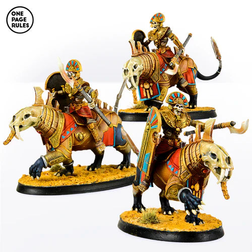 Mummified Skeleton Beast Riders with Spears – The MiniWarGaming Forge