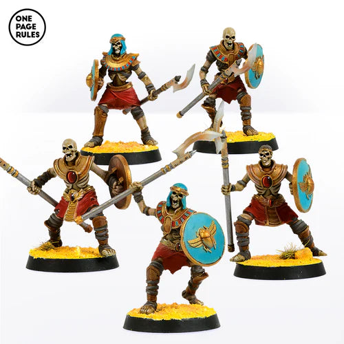 Mummified Skeleton Warriors with Spears – The MiniWarGaming Forge